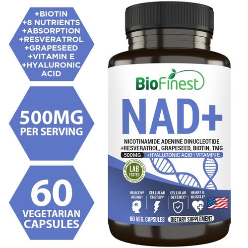Promo Biofinest NAD Nicotinamide Adenine Dinucleotide 500mg ...