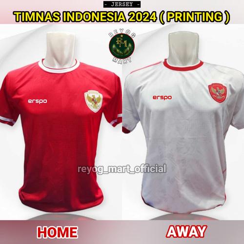 Jual JERSEY TIMNAS INDONESIA HOME AWAY 2024 / 2025 ERSPO PRINTING MERAH PUTIH WORLD CUP TERBARU ...