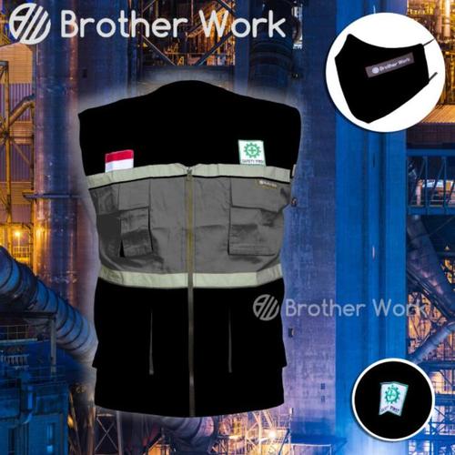Jual adaa rompi safety hitam abu/rompi kerja/rompi kerja bagus/rompi ...