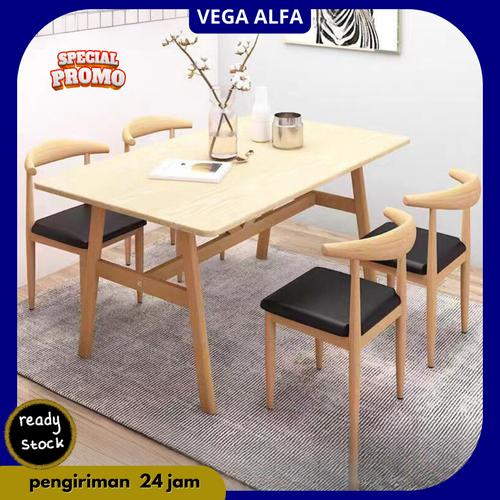 Jual Vega Meja Kayu Solid Sederhana dan Modern Cocok Untuk Meja Makan ...