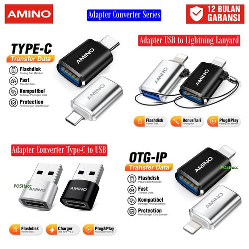 Jual AMINO Adapter Converter USB 3.0 OTG - USB to Type-C/ USB to ...
