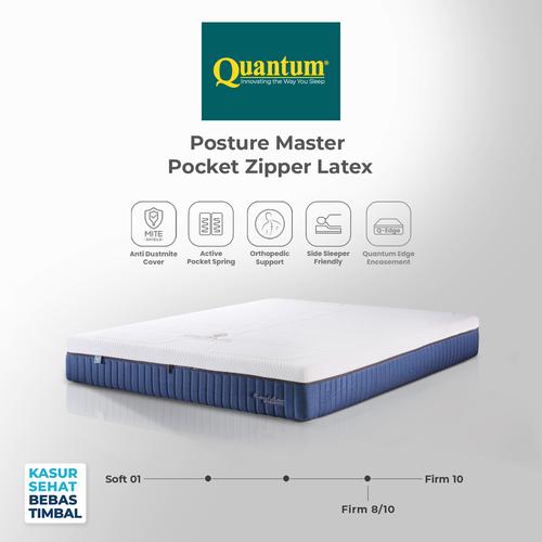 Promo Quantum Kasur Orthopedic Posture Master Pocket Latex Zipper Navy ...