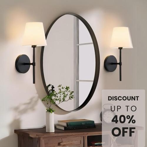 Promo Cermin Oval Dinding Aesthetic Frame Hitam Putih [GARANSI 100% ...