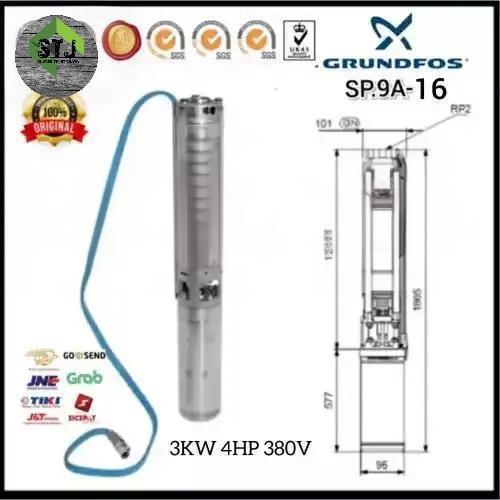 Jual Pompa Grundfos SP 9-16 3 KW 380V Pompa Submersible Grundfos 4 HP ...