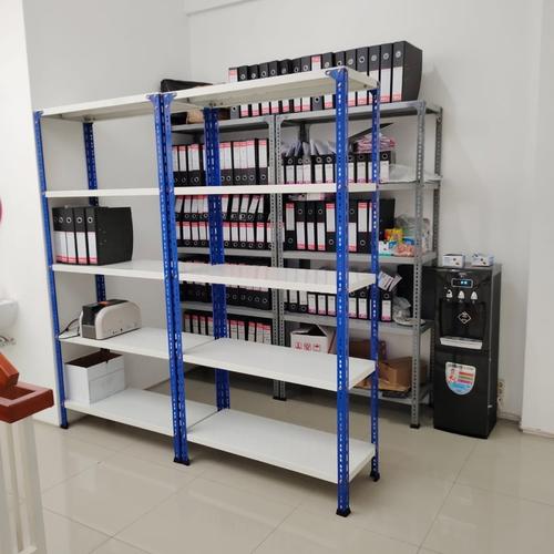 Jual Rak gudang besi 100cm x 40cm x 200cm 5 susun Hitam Putih Merah ...