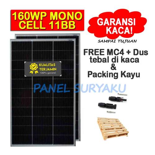 Jual Paket 2pcs Solar Panel Surya 160wp Mono + Packing Kayu - Jakarta ...