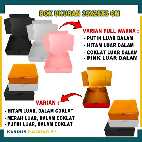 Jual Box Pizza 25x25x5 Cm | Box Jersey / Kardus Packing - HITAM JFY ...