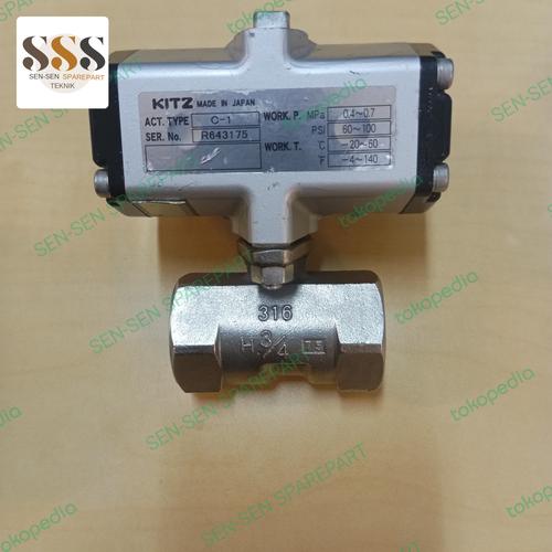 Jual KITZ Pneumatic Actuator Ball Valve Stainless SS 316 3/4" inch ...
