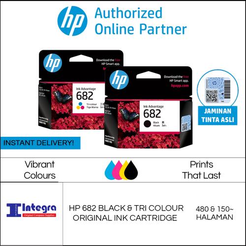 Jual Tinta HP 682 Original Printer 1216 2335 2336 2337 2775 Garansi ...