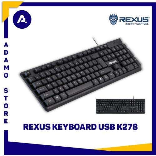 Jual Keyboard USB Rexus K278 Office Membrane Black Keyboard - Kota ...