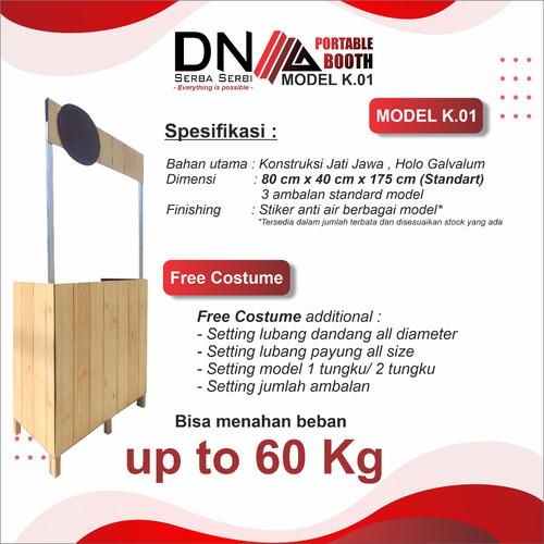 Jual MG I Booth Portable Model K.01 / Booth Lipat Praktis / Grobak [Murah] - POLOS FULL SET, 100 ...