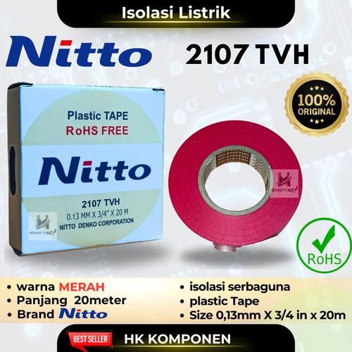 Jual Isolasi nitto warna merah electrical tape 3/4in nitto denko ...