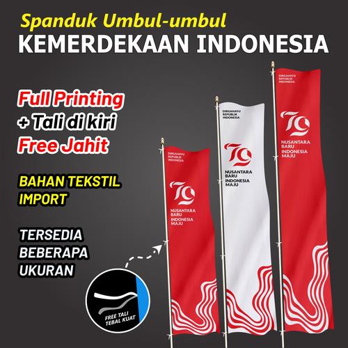 Jual Spanduk Umbul-umbul full print kemerdekaan indonesia/ bendera umbul-umbul/ 17 agustus ...