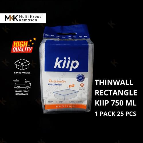 Jual THINWALL 750ML RECTANGLE KIIP 1 PACK KOTAK MAKAN - WADAH BOX ...