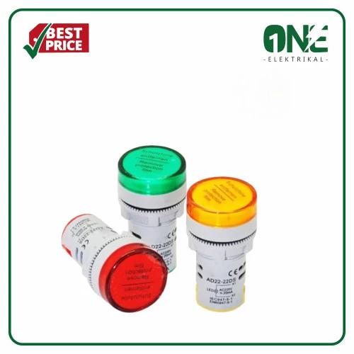 Jual Pilot Lamp LED 22mm AD22 Abu 22DS 220V AC - Kuning - Merah ...