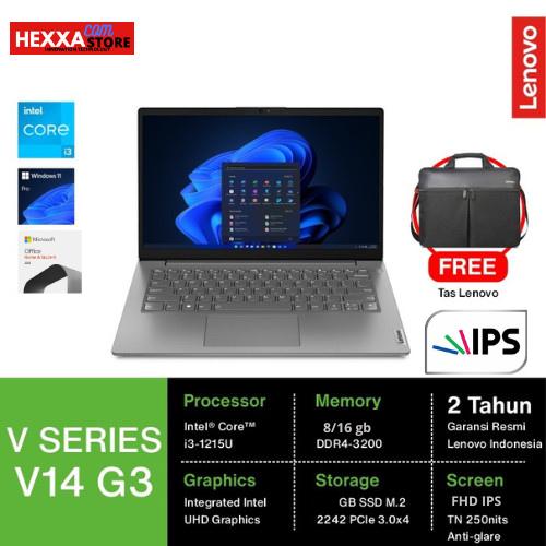 Jual laptop Lenovo V14 G3 iap Core i3-1215u 8/16 GB 512GB fhd w11 ohs - Kab. Kediri - hexxacom ...