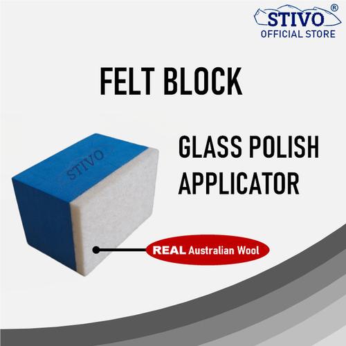 Promo FELT BLOCK - GLASS Polishing Applicator Pad for Water Spot-TEBAL ...