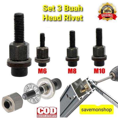 Promo Adaptor Rivet Kunci L M6 M8 M10 Head Rivet Nut - Kota Bogor ...