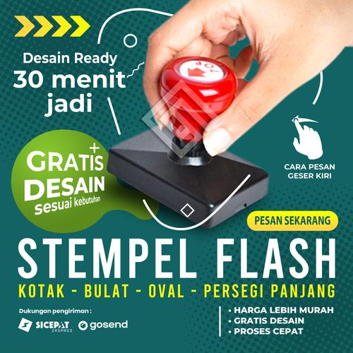 Promo Stempel Flash Otomatis | Free Desain | Pengerjaan Kilat - Ukuran ...
