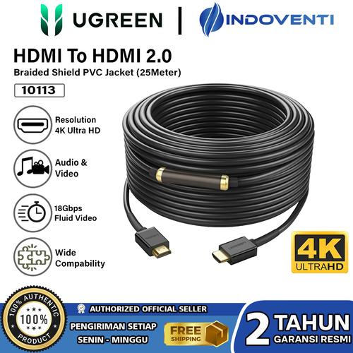 Promo UGREEN Kabel HDMI 25m Male To Male 4K 3D Untuk Layar Monitor TV ...
