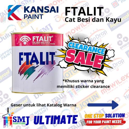 Jual (CLEARANCE SALE) Cat Minyak Kayu & Besi FTALIT semua warna Gloss ...