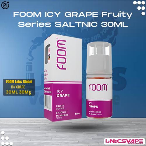 Promo FOOM ICY GRAPE Fruity Series SALTNIC 30ML Salt Nicotine 3% ( nic ...