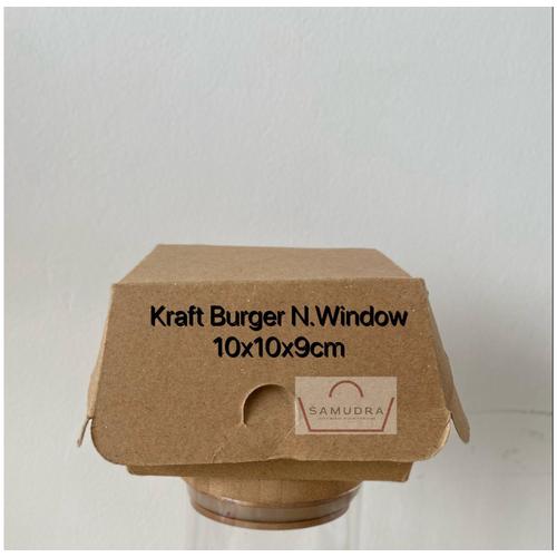 Jual KRAFT - BURGER N.WINDOW 10X10X9 / KEMASAN BURGER /BOX - Kab ...