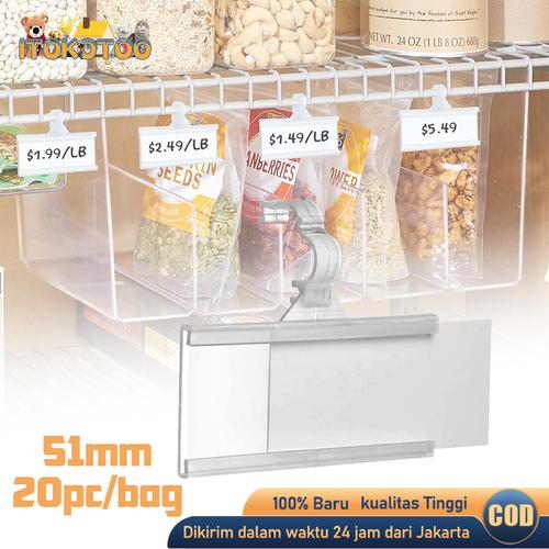 Jual 20pcs Label Harga Gantung Rak Display Shelf Label Holder With Lock ...