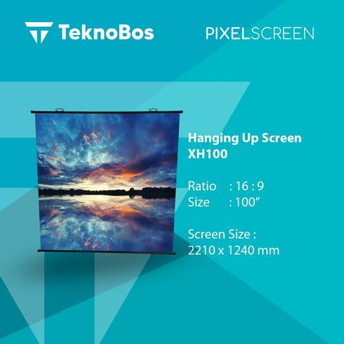 Jual Pixelscreen XH100 Hanging Up Roll Screen Proyektor 100" - Kota ...