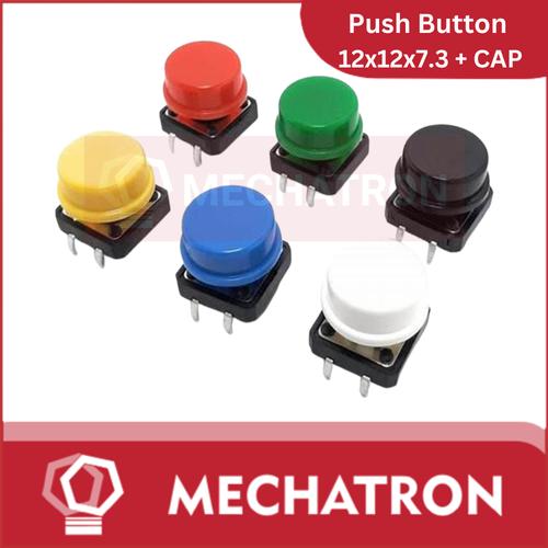 Jual Push Button 12x12x7.3 + Cap Tactile Tach Switch 4P B3F 4055 12 x ...