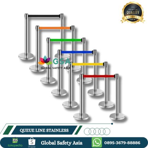 Promo Queue Line Tiang Antrian Pembatas Stainless Standing Barrier ...