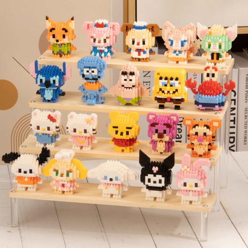 Jual DIY Susun Balok Blok Mini Kartun Bricks Donat Disney Mainan Balok ...