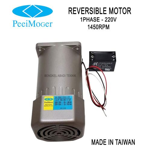 Jual PEEI MOGER REVERSIBLE MOTOR M5RK150U-CF 150WATT 1PHASE 220V ...