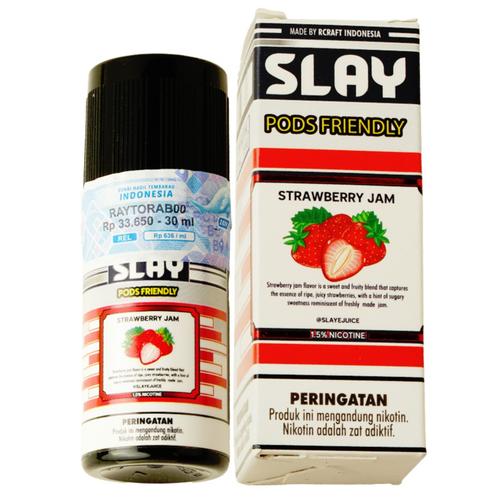 Jual Liquid Vape Slay Strawberry Jam Pods Friendly 15MG 30ML By Rcraft ...