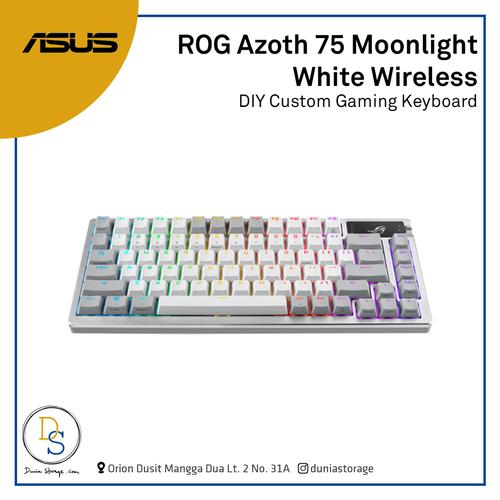 Promo ASUS ROG Azoth 75 Moonlight White Wireless DIY Custom Gaming ...