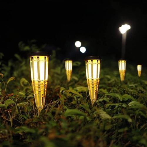 Jual LAMPU OBOR API TENAGA SURYA LAMPU TAMAN SOLAR CELL TANCAP BULUH ...