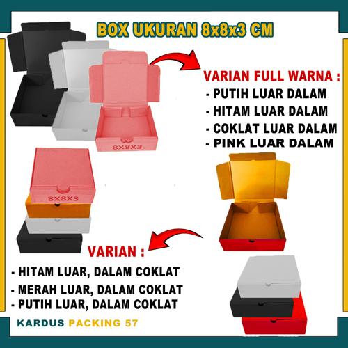 Jual Box 8x8x3 cm / Kardus Polos / Hampers/Box Mini - Merah Muda - Kota ...