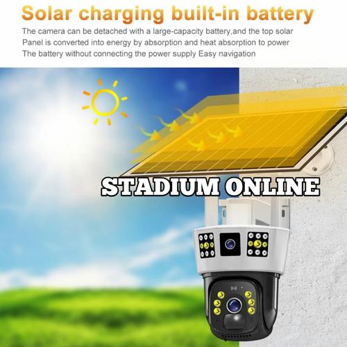 Promo Camera CCTV Tiga Lensa 4G Simcard Tenaga Surya 8K IP Kamera ...