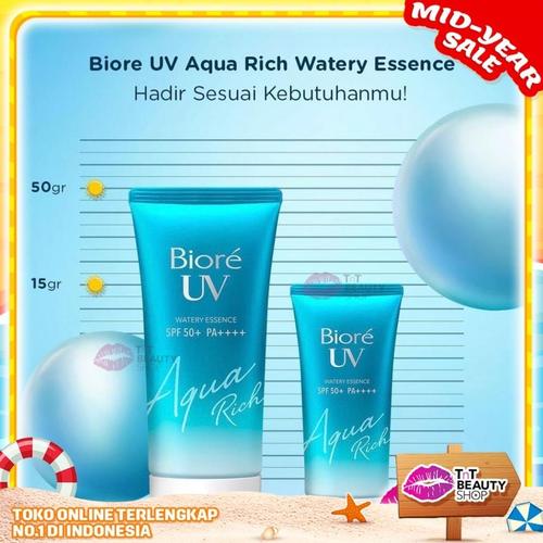 Jual Y-K Biore UV Aqua Rich Watery Essence SPF50 - Biore Sunscreen - BIORE UV 50gr - Jakarta ...