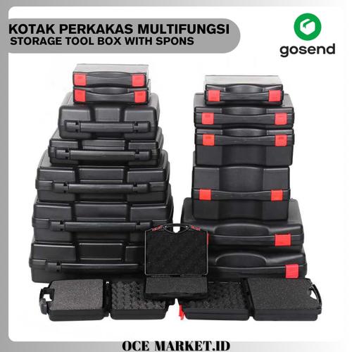 Jual Kotak Perkakas Multifungsi Storage Tool Box Dengan Spons - Hitam ...