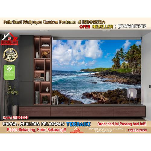 Jual Wallpaper Custom 3D Tema Pemandangan Danau/Pantai/Laut | Wallpaper Dinding | Wallpaper ...
