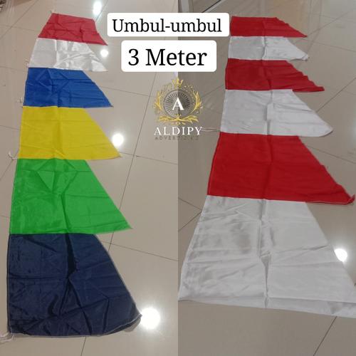 Jual Bendera Umbul-umbul Zig-Zag Warna-warni, Merah Putih Ukuran 3 Meter - Merah Putih - Jakarta ...
