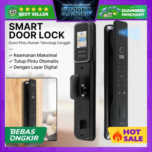 Jual ALOY-X Smart Door Lock Face Unlock Fingerprint Password Key Card ...