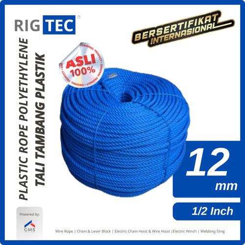 Jual RIGTEC Tali Tambang Plastik PE 12 mm 1/2 Inch 200 Meter Plastic ...