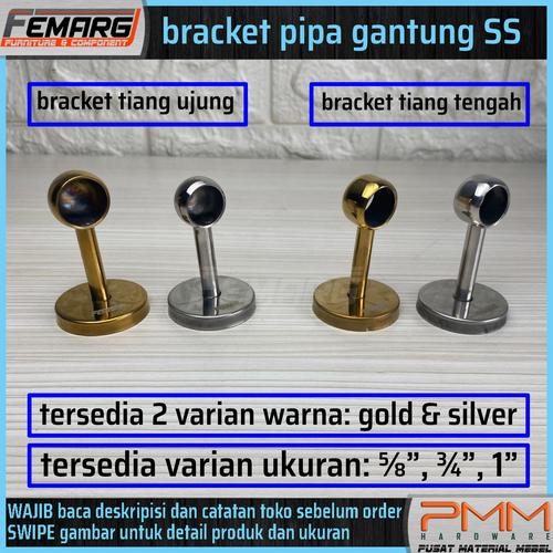 Jual Bracket pipa tiang gantung stainless ASLI Brand FEMARG ½ - 5/8 – ¾ ...