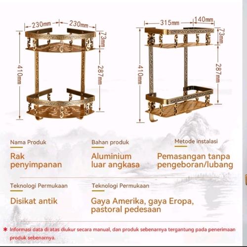 Jual Rak sabun mandi alumunium tebal model klasik, rak sabun anti karat ...