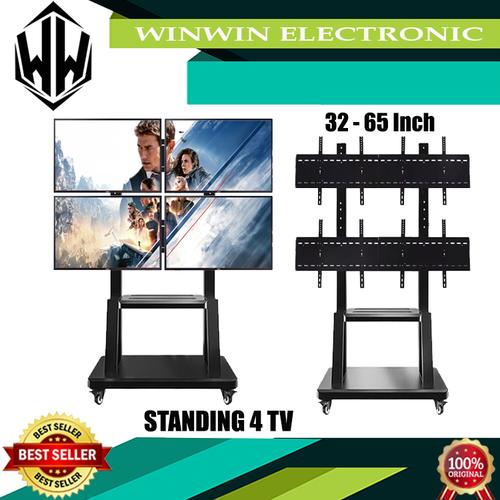 Jual bracket braket tv standing 4 tv untuk ukuran 32 43 50 55 60 65 ...