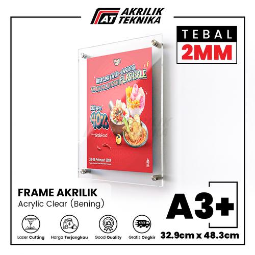Promo Frame Bingkai Display Poster Akrilik Menu Dinding - Ukuran A3 ...