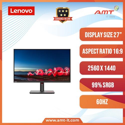 Promo Lenovo Monitor ThinkVision T27h-30 27" IPS 60Hz 99%sRGB Cicil 0% ...