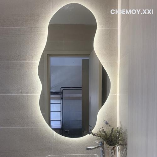 Promo (CUSTOM) Cermin LED Aesthetic / Cermin Make up/ Cermin Wastafel ...